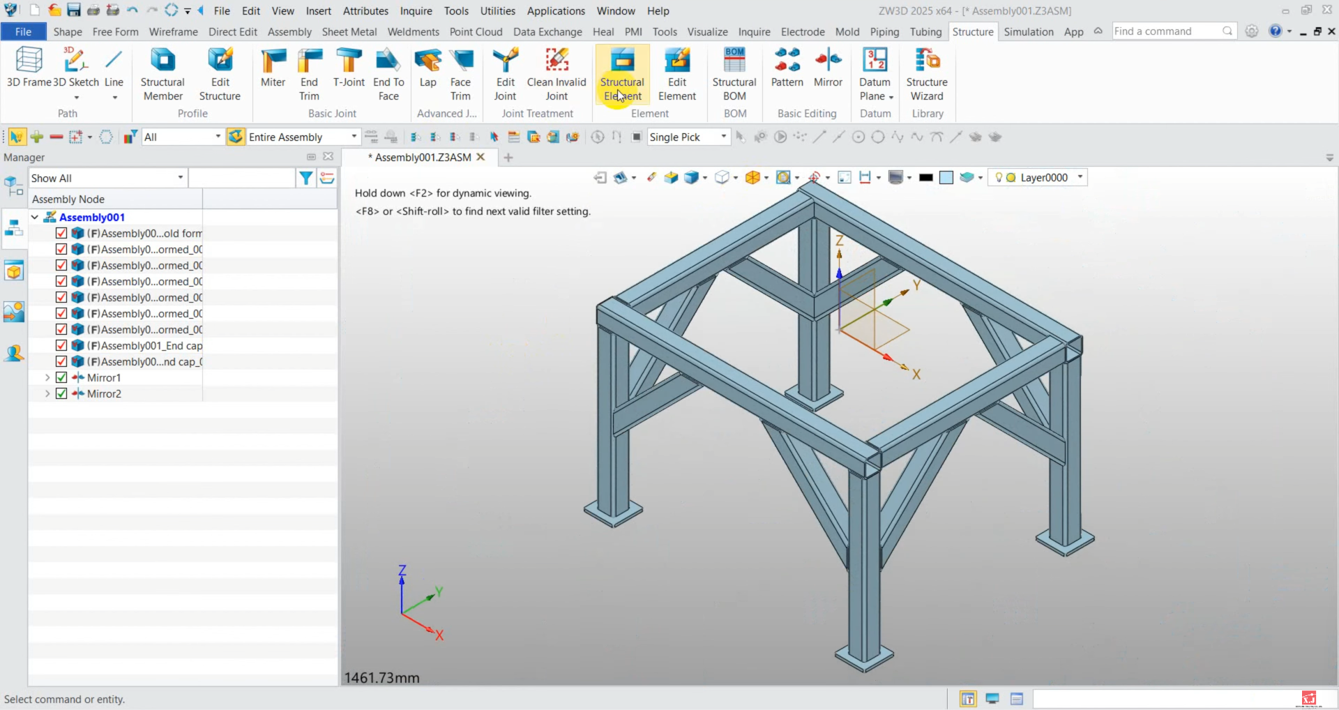 ZW3D Structure ฟังก์ชั่นสำคัญสำหรับการออกแบบโครงสร้าง 3 มิติ